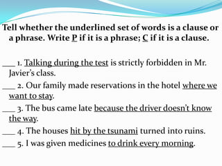 Clause modifiers | PPTX