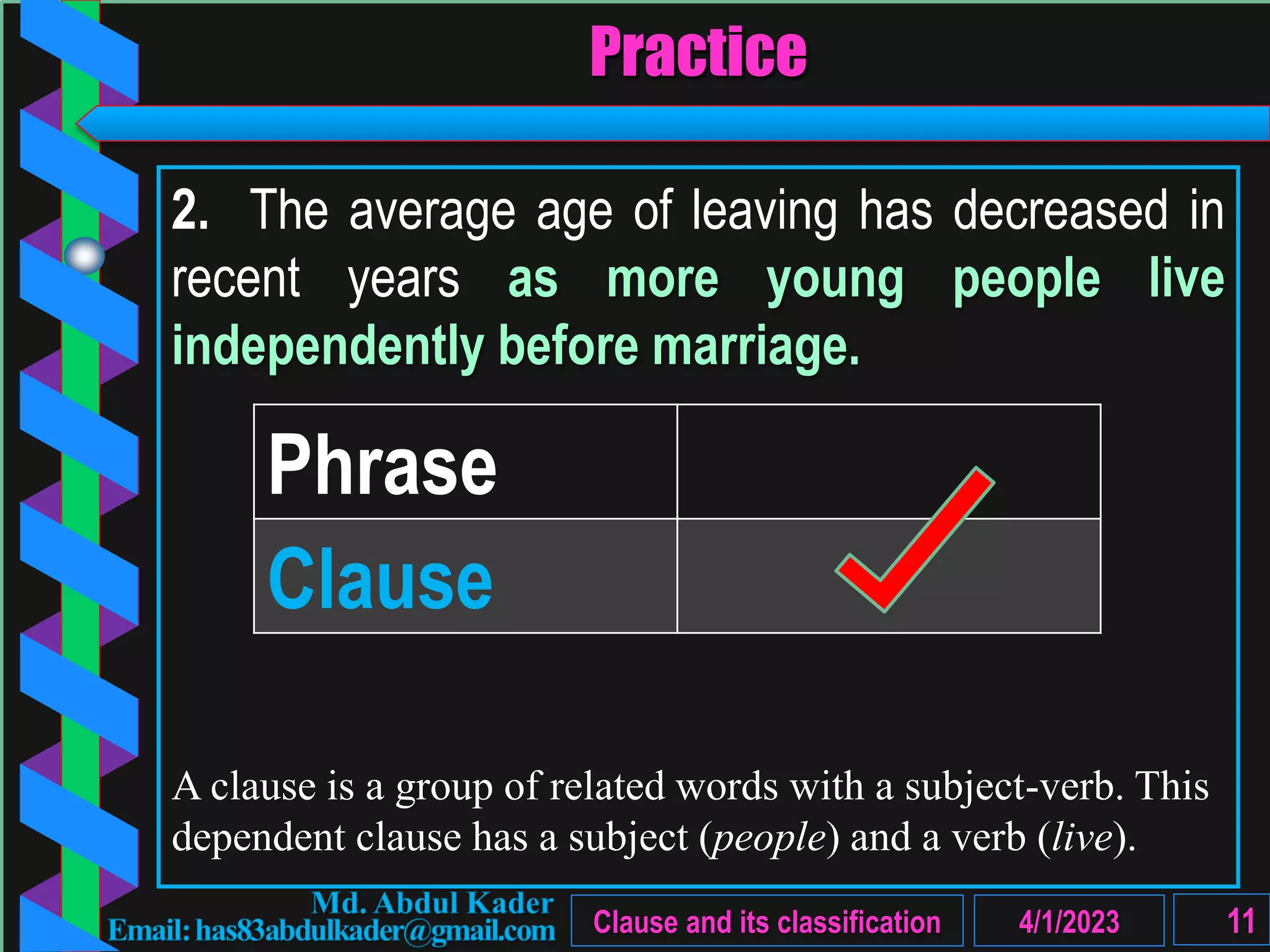 Clause (Part-1 of 10)-Clause and Its Classificaiton.pptx