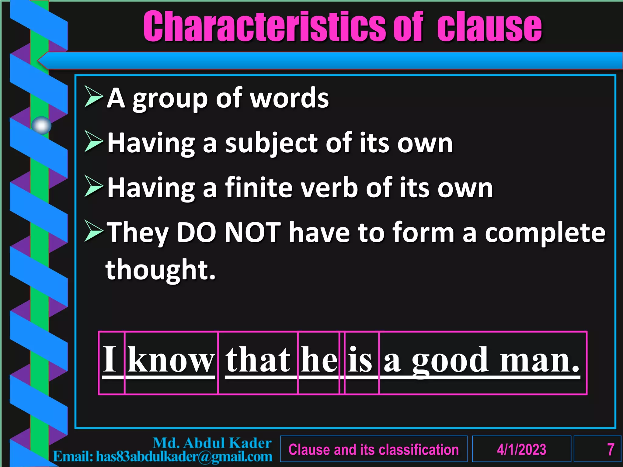 Clause (Part-1 of 10)-Clause and Its Classificaiton.pptx