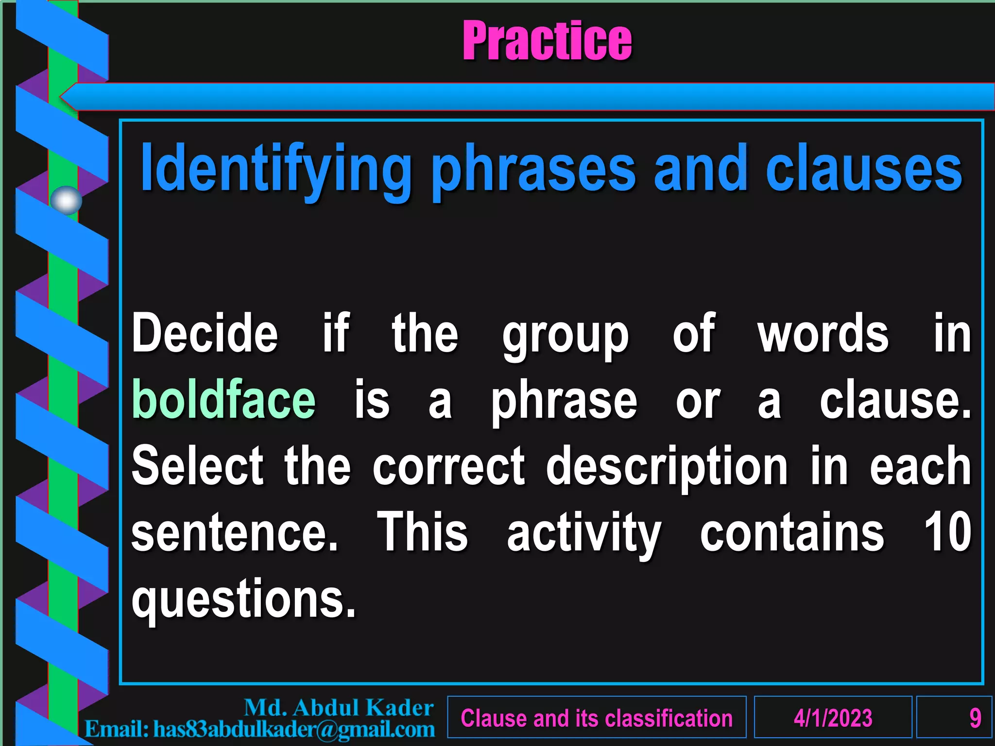 Clause (Part-1 of 10)-Clause and Its Classificaiton.pptx