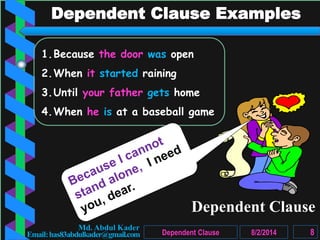 Clause (Part 3 of 10)-Dependent Clause | PPTX