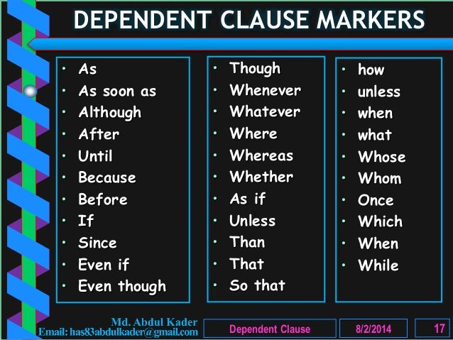 Clause (Part 3 of 10)-Dependent Clause