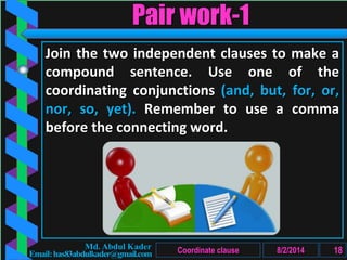 Clause (Part 4 of 10)- Coordinate clause | PPTX