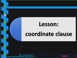 Clause (Part 4 of 10)- Coordinate clause | PPTX