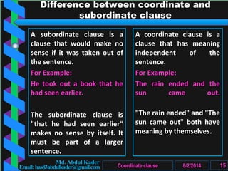 Clause (Part 4 of 10)- Coordinate clause | PPT