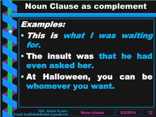 Clause (Part 5 of 10)-Noun clause | PPTX