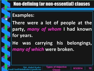Clause (part 7 of 10)-Defining & Non-defining Relative clause | PPT