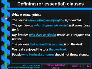 Clause (part 7 of 10)-Defining & Non-defining Relative clause | PPT