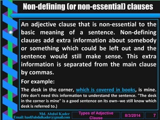 Clause (part 7 of 10)-Defining & Non-defining Relative clause | PPT
