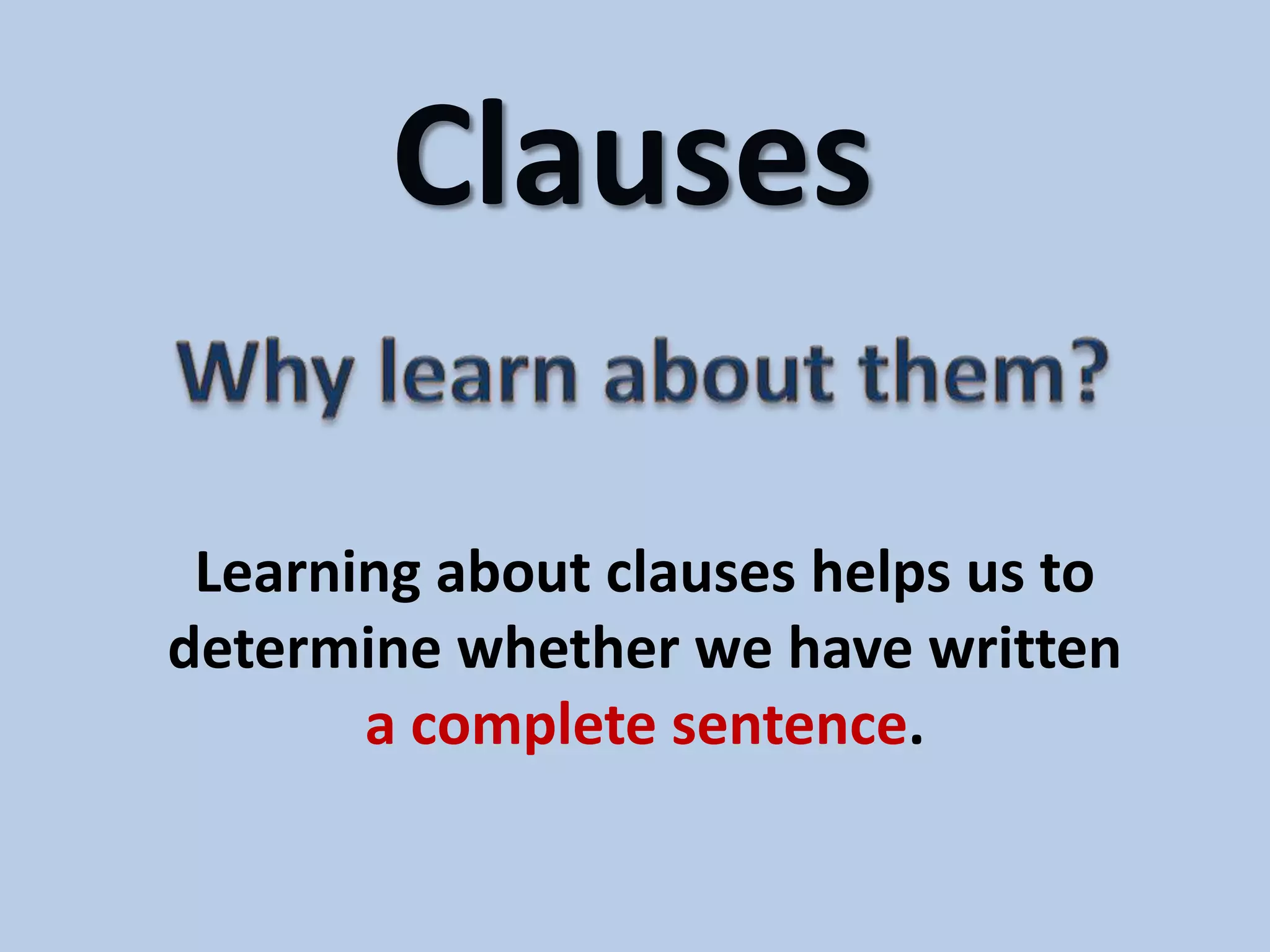 The Main and Subordinate Clause | PPTX
