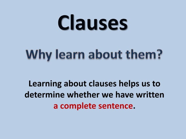 The Main and Subordinate Clause | PPTX
