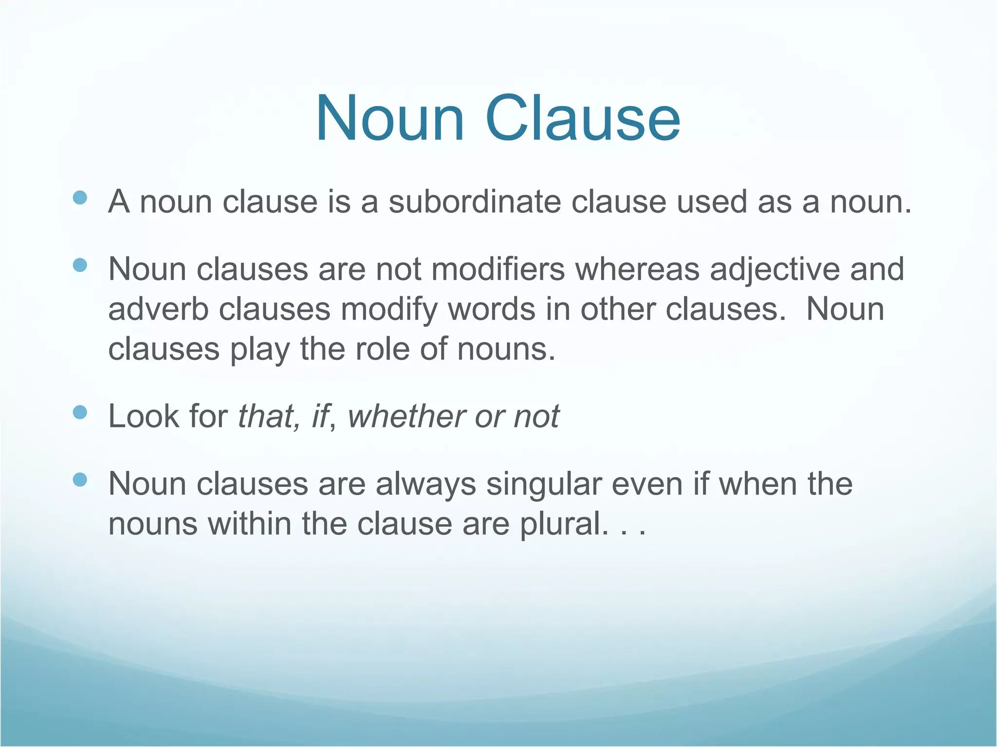Clauses II | PPT