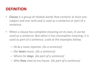 Clauses | PPTX