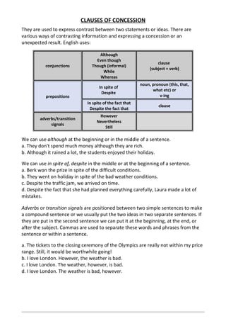 Clauses of concession | DOC