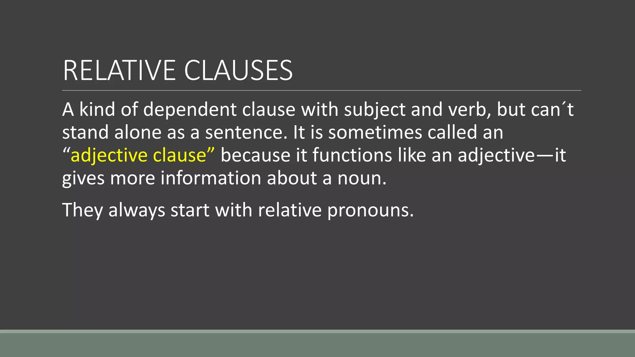 CLAUSES AND ITS TYPES | PPTX