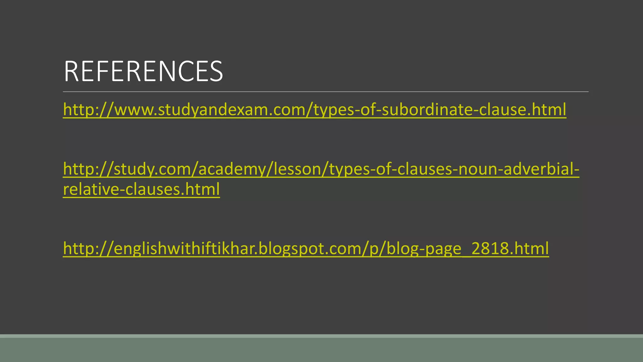 CLAUSES AND ITS TYPES | PPTX
