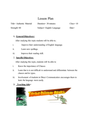 Clauses and its types | DOCX