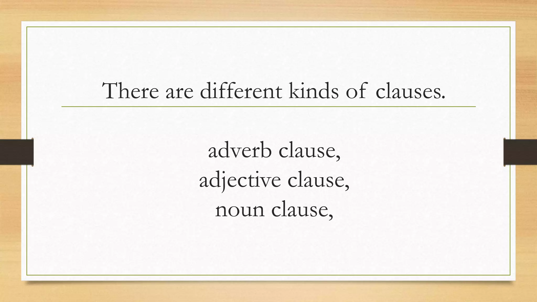 Clauses | PPT