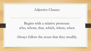 Clauses | PPTX