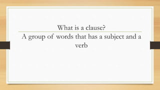 Clauses | PPT