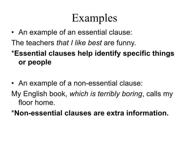 Clauses.ppt for lesson in English Enhancement | PPT