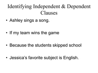 Clauses.ppt for lesson in English Enhancement | PPT