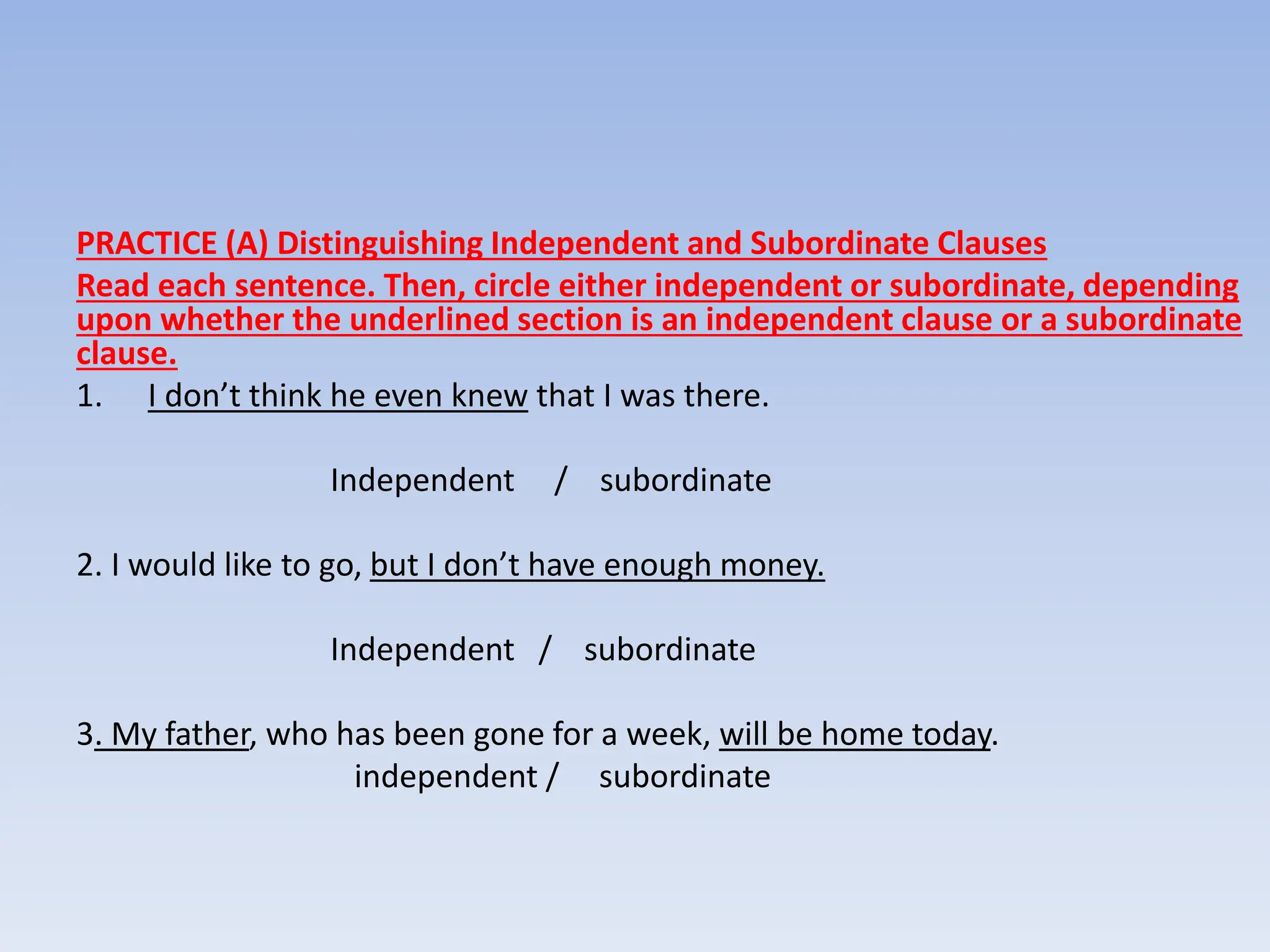 Clauses. Grammar lesson about clauses pptx | PPTX