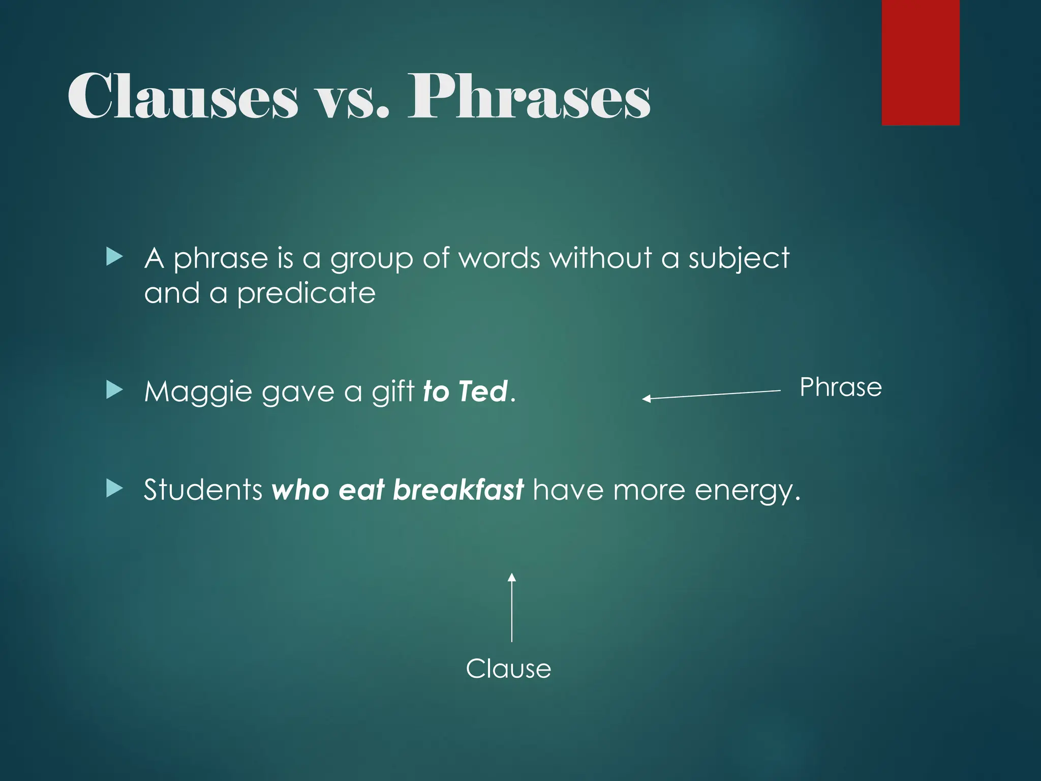 Clauses-definition and main types with examples | PPT