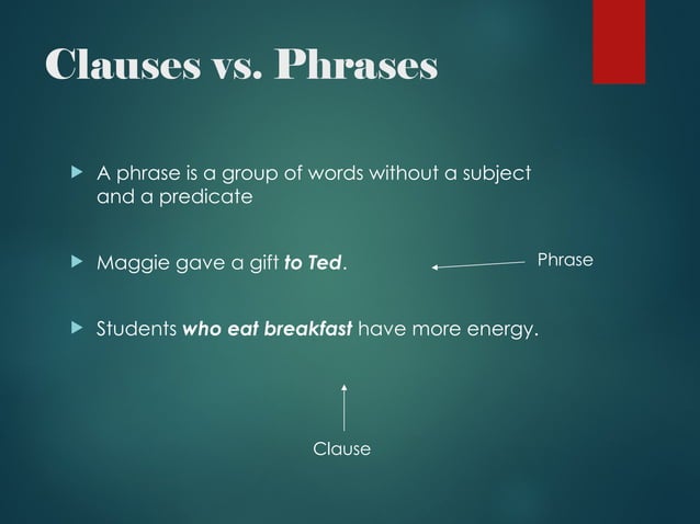 Clauses-definition and main types with examples | PPT
