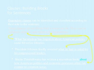 Matery of english learning, focus of clauses. | PPTX | Geology | Science