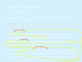 Matery of english learning, focus of clauses. | PPTX | Geology | Science