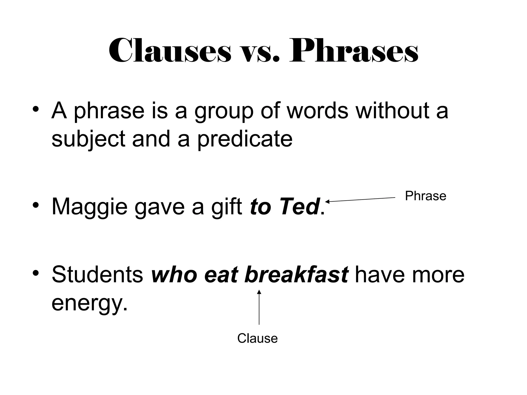 Understanding Clauses in an easy way with Renu | PPT