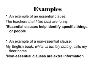 Understanding Clauses and it's type with Renu | PPT