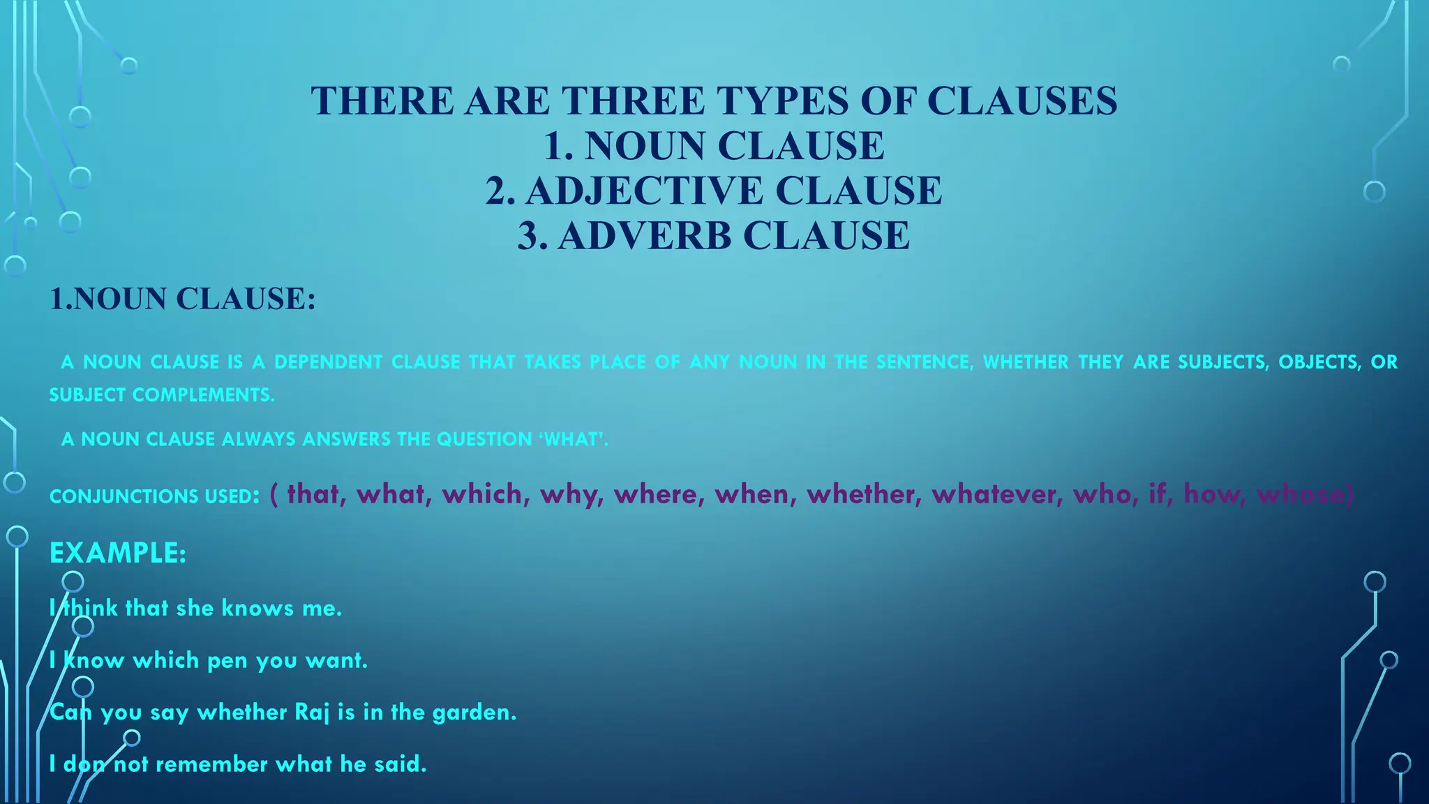 Clauses.pptx types of clauses with examples | PPT