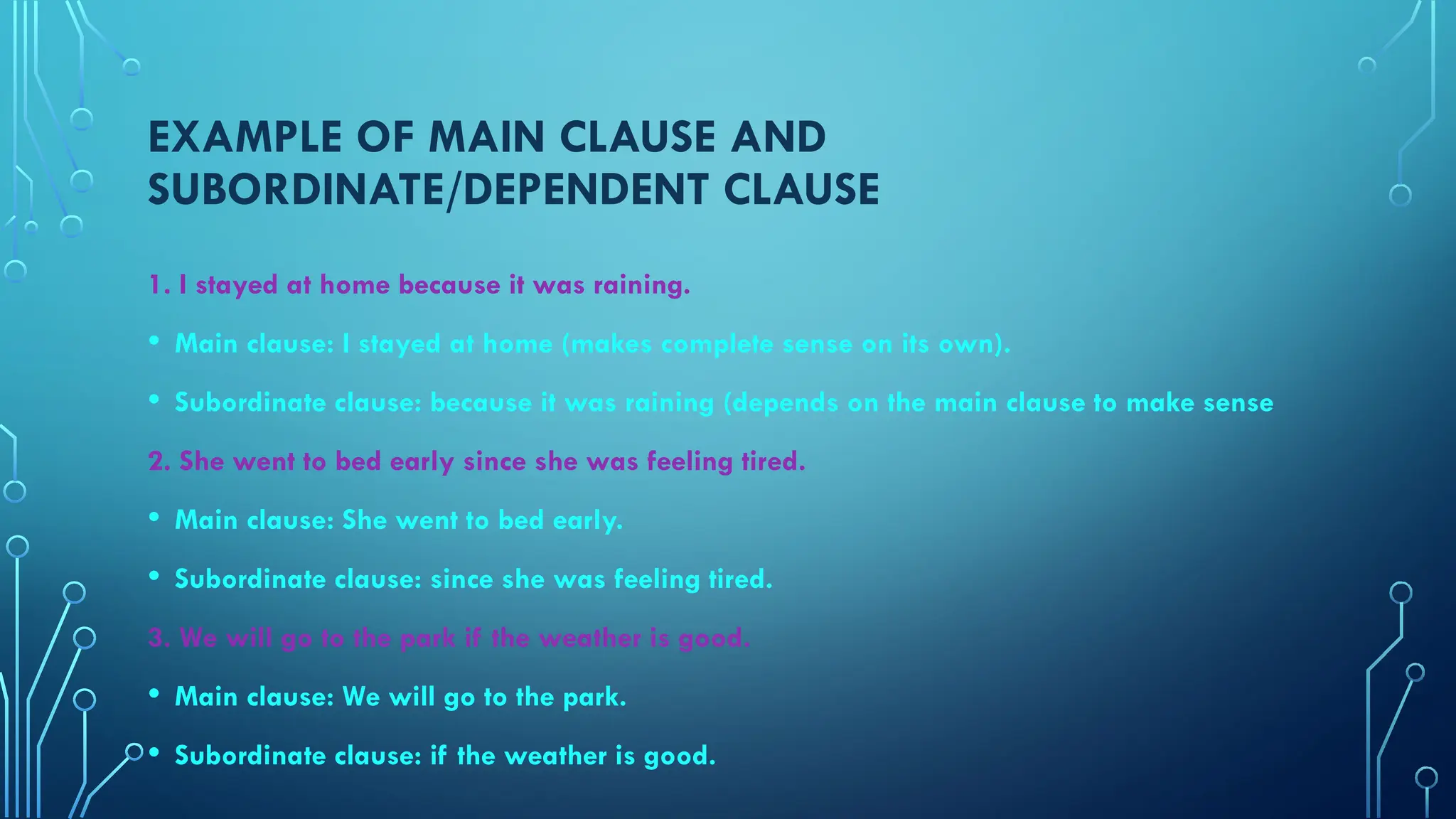 Clauses.pptx types of clauses with examples | PPT