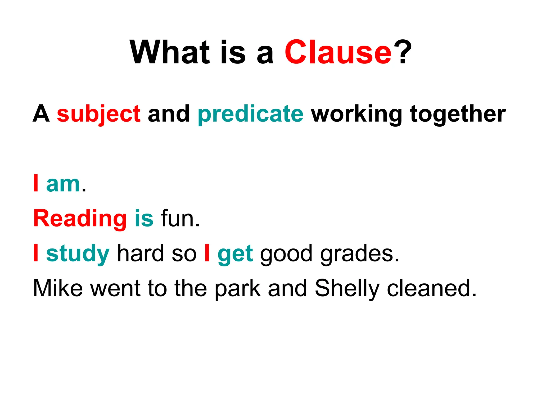 Clauses and phrases presentation for young learners | PPT