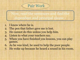 Clauses parts of a sentence | PPTX