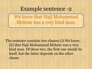 Clauses parts of a sentence | PPTX