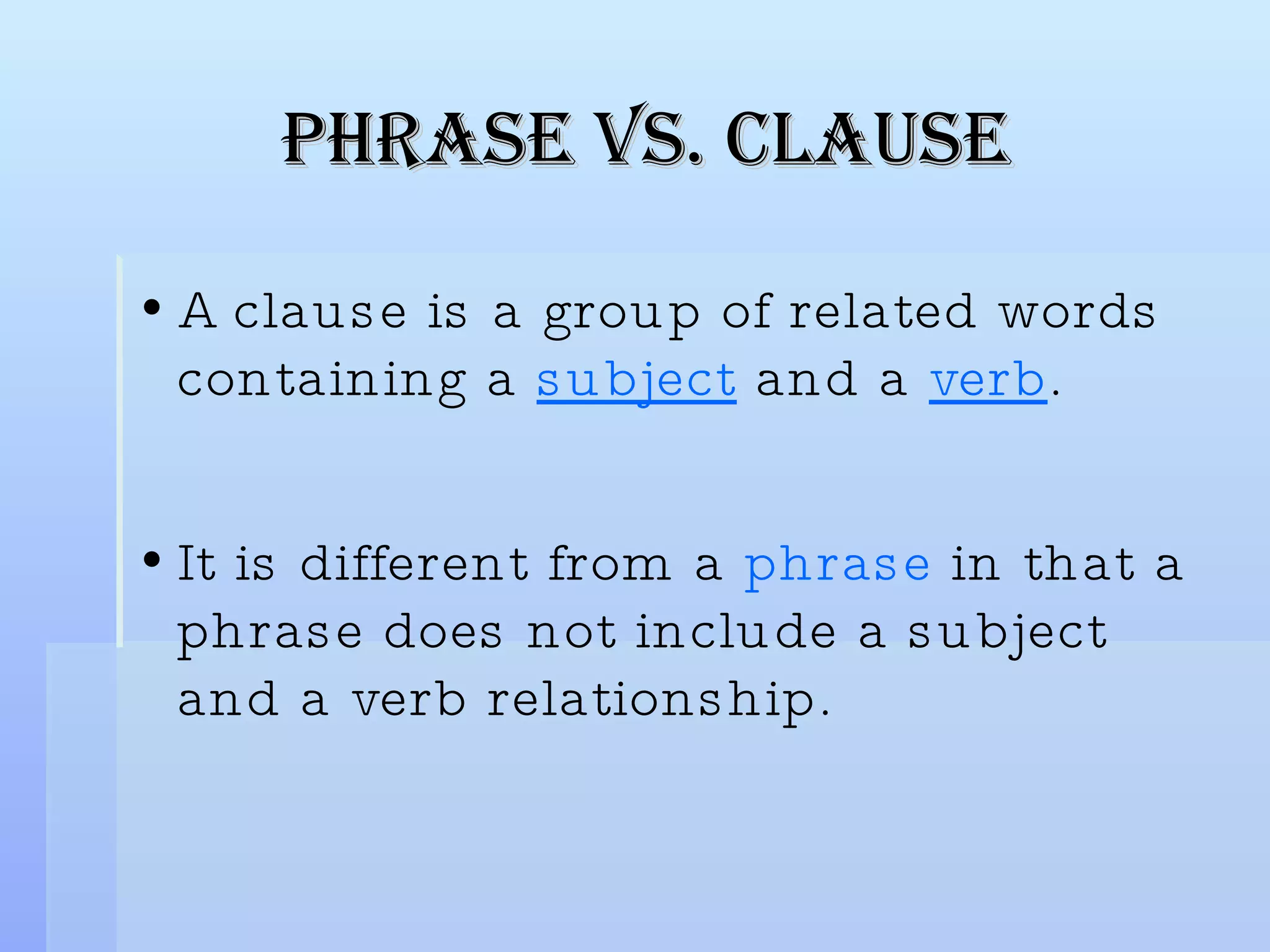 Clauses Powerpoint | PPT