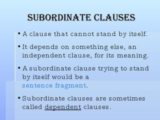 Clauses Powerpoint | PPT