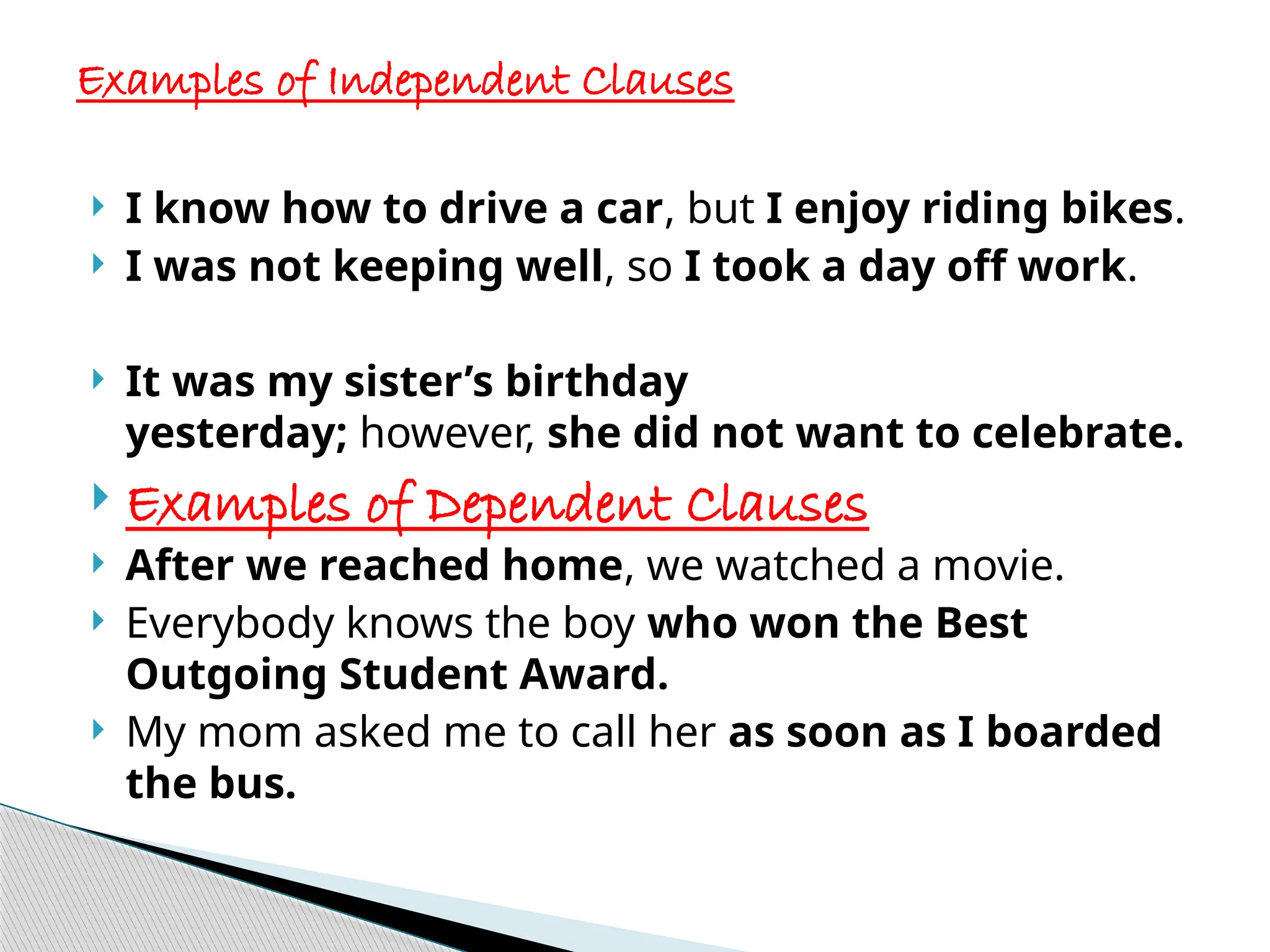 CLAUSES AND ITS TYPES.pptx helps to enhance the grammar | PPTX