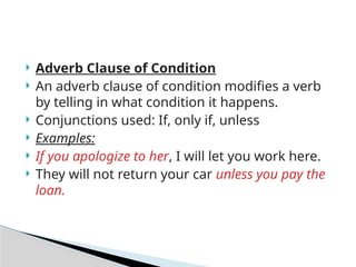 CLAUSES AND ITS TYPES.pptx helps to enhance the grammar | PPTX