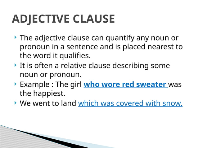 CLAUSES AND ITS TYPES.pptx helps to enhance the grammar | PPTX