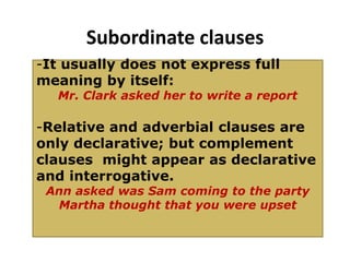 Clauses and sentences | PPTX