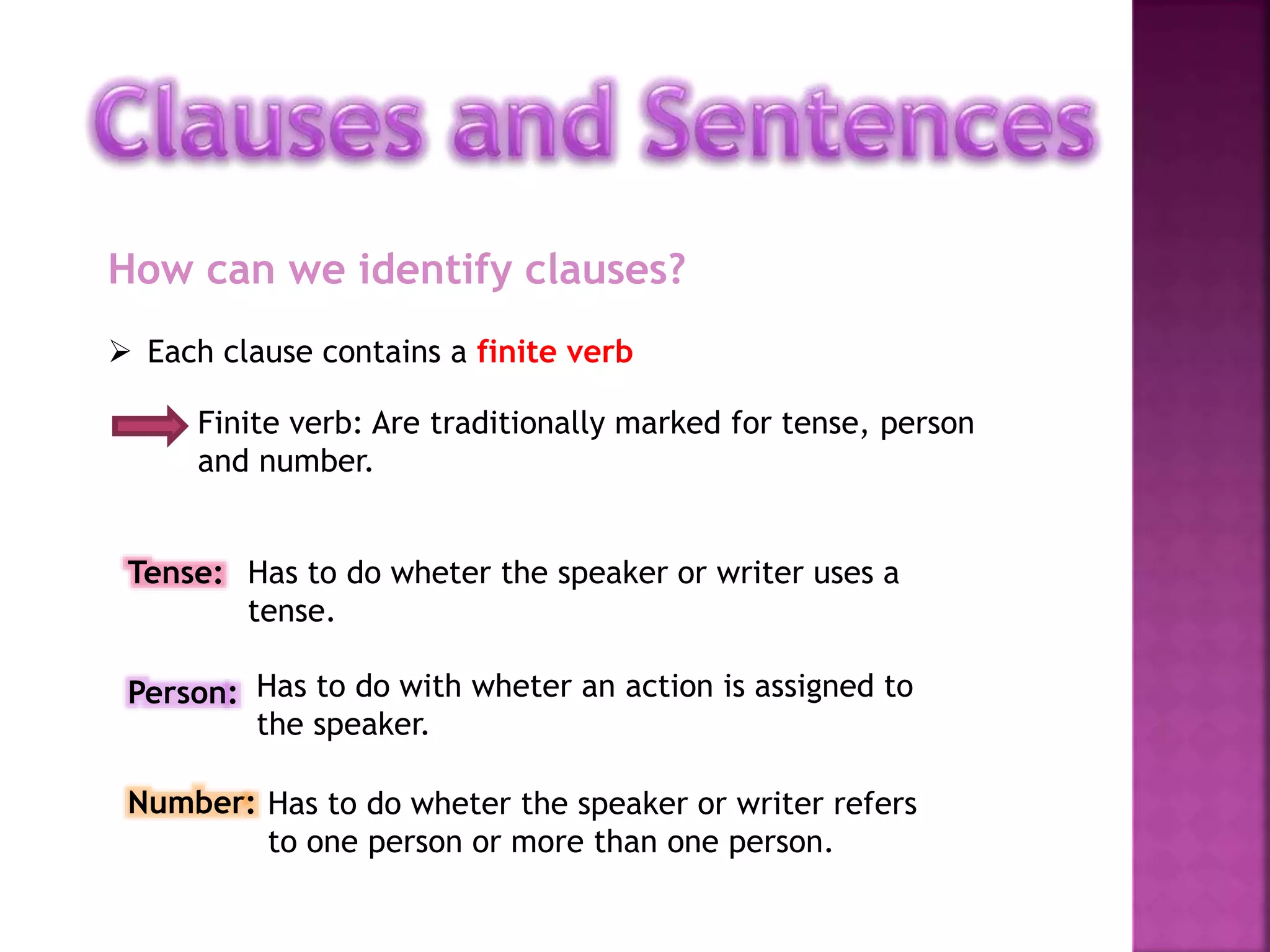 Clauses and sentences | PPTX