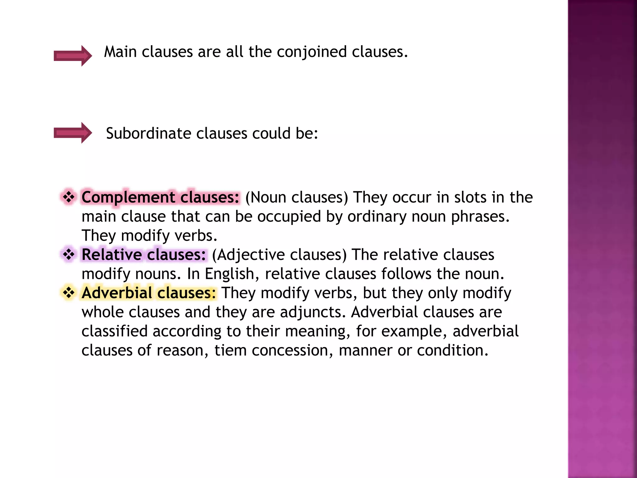 Clauses and sentences | PPTX