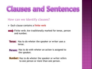 Clauses and sentences | PPTX