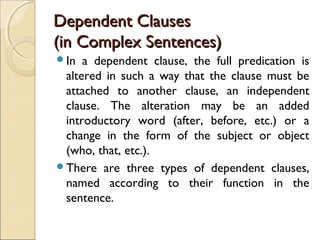 Clauses and Sentences | PPT