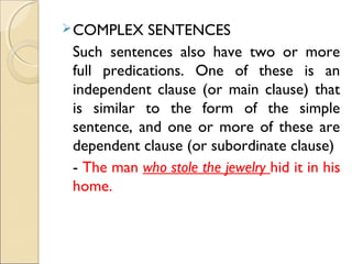 Clauses and Sentences | PPT