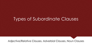 Clauses and Sentences - Structure of English | PPTX